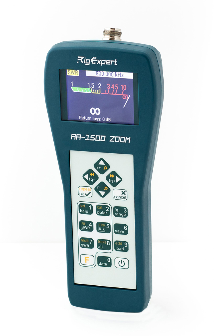 AA-1500-ZOOM RigExpert SWR Antenna Analyzer 0.1 to 1500MHz Time Domain ...
